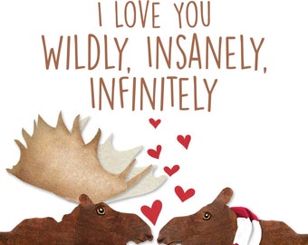 Moose Be Love PNG Hand Drawn Sublimation Design - Etsy