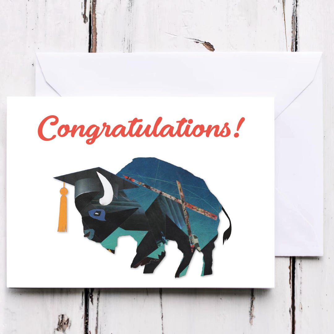 Graduation Buffalo – Unique Graduation Greeting Card - Etsy