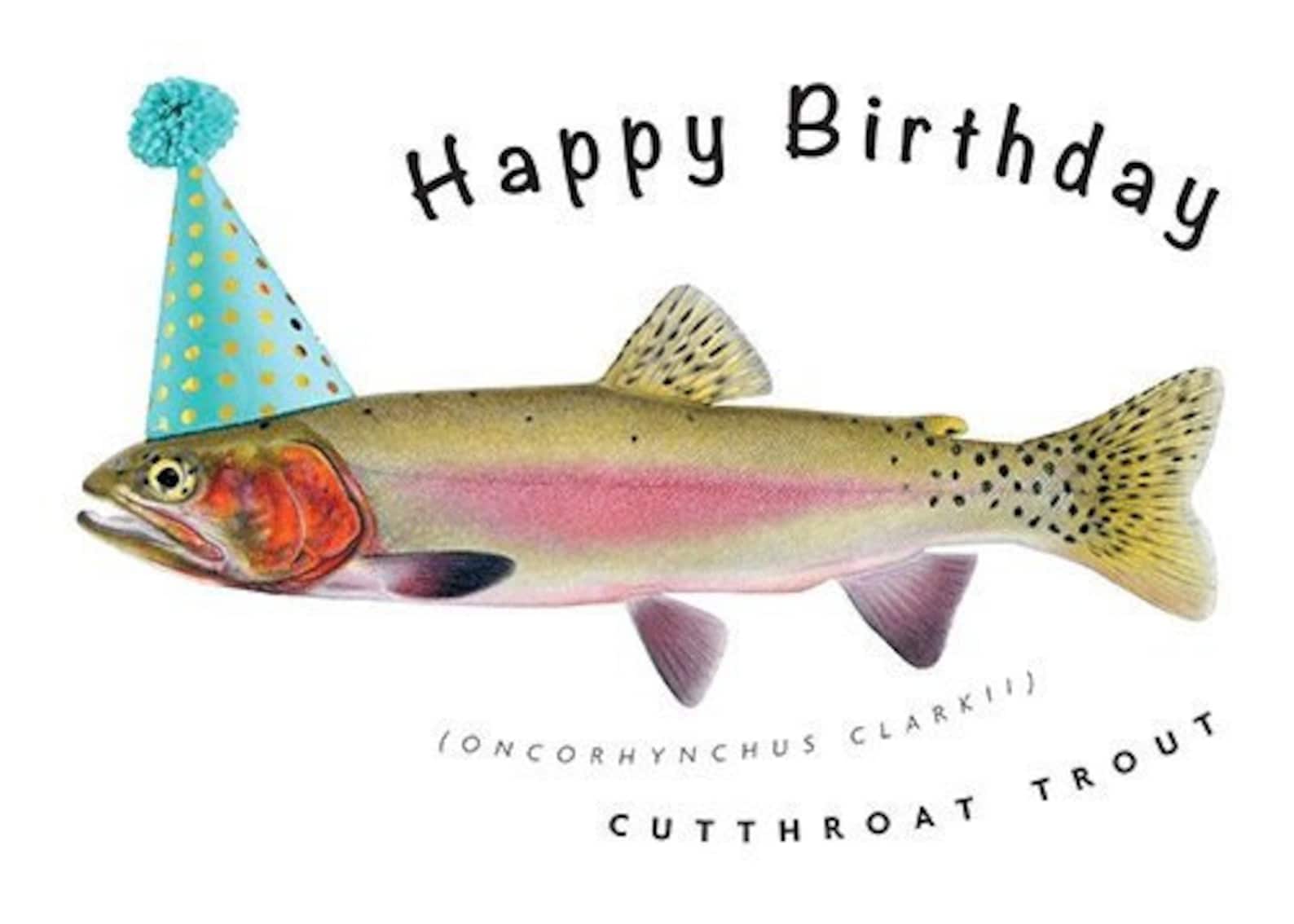 Happy Birthday Cutthroat Trout - Etsy