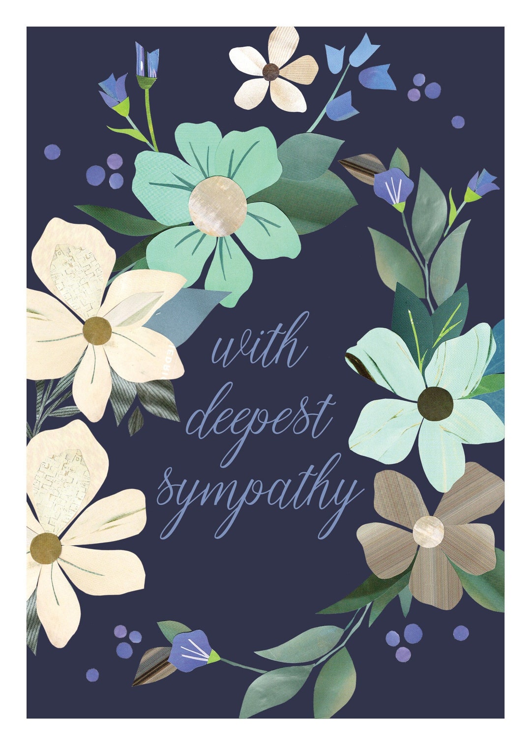 With Deepest Sympathy – A Thoughtful & Elegant Condolence Greeting Card ...