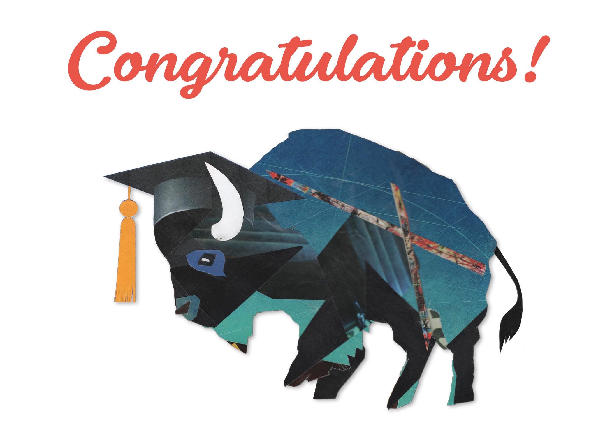 Graduation Buffalo – Unique Graduation Greeting Card - Etsy
