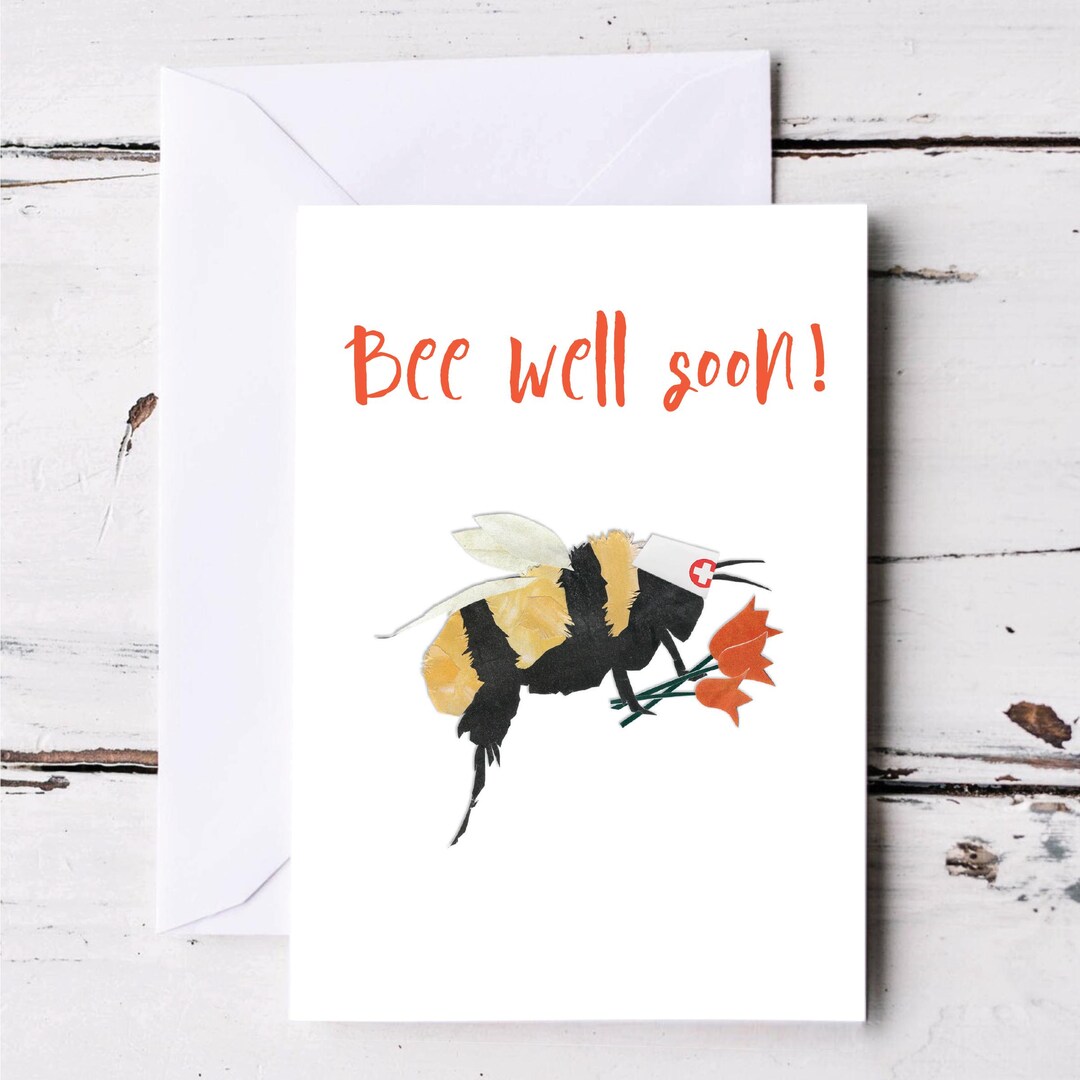 Bee Well Soon! – Cheerful Get Well Greeting Card - Etsy