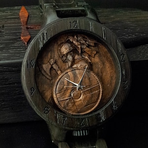 Lonely Warrior | Wooden Watch | Bog Oak | Vikings Cosplay | Medieval ...