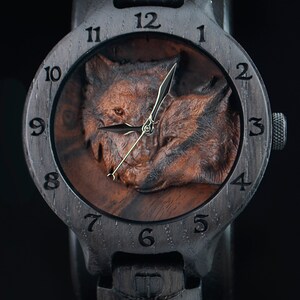 Wolf | God Oak| Wolves Jewelry | Mens Nautical Wood Watch | Gothic ...