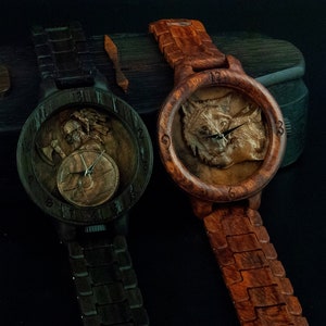 Lonely Warrior | Wooden Watch | Bog Oak | Vikings Cosplay | Medieval ...