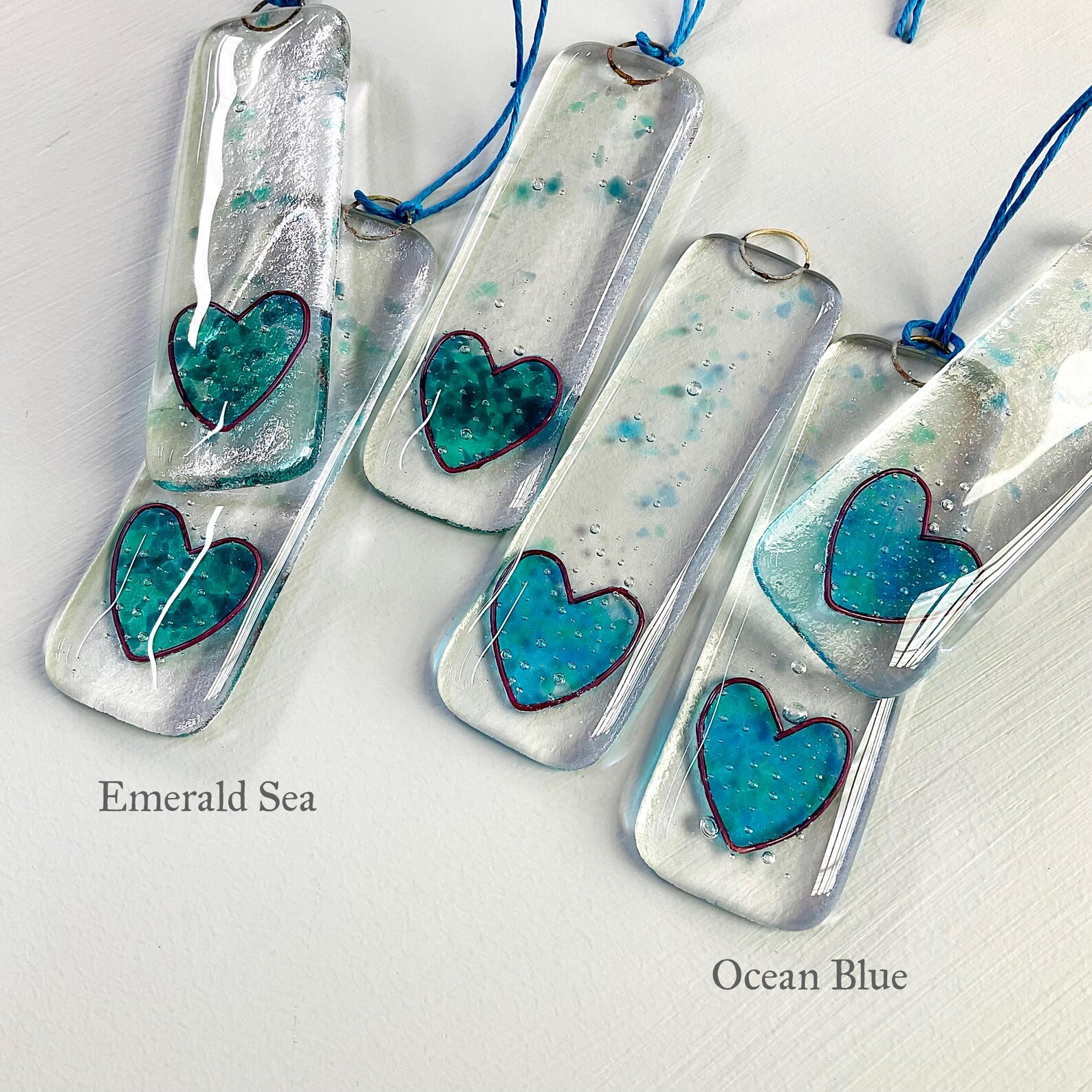 Glass Heart Suncatcher - Fused Glass Heart Hanger With Love, From ...