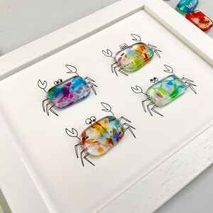 Framed Fused Glass 'nippers' Crabs - Etsy