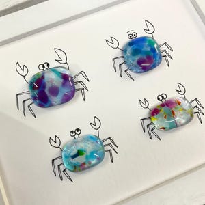 Framed Fused Glass 'nippers' Crabs - Etsy
