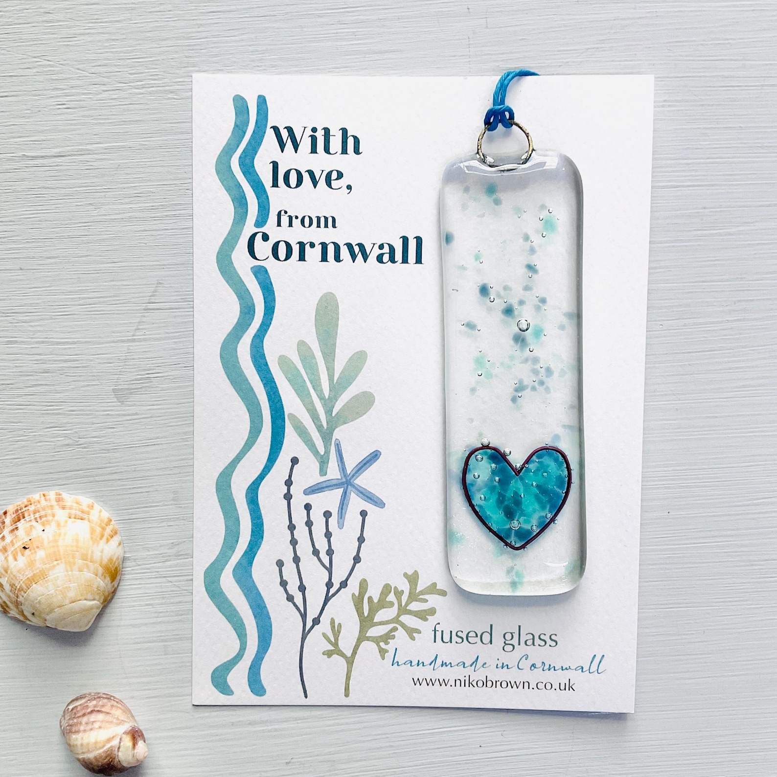 Glass Heart Suncatcher - Fused Glass Heart Hanger With Love, From ...