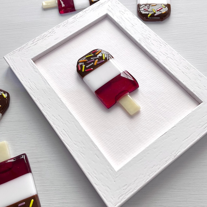 Glass Lolly Wall Art - Framed Fused Glass Fab Lolly Handmade in ...