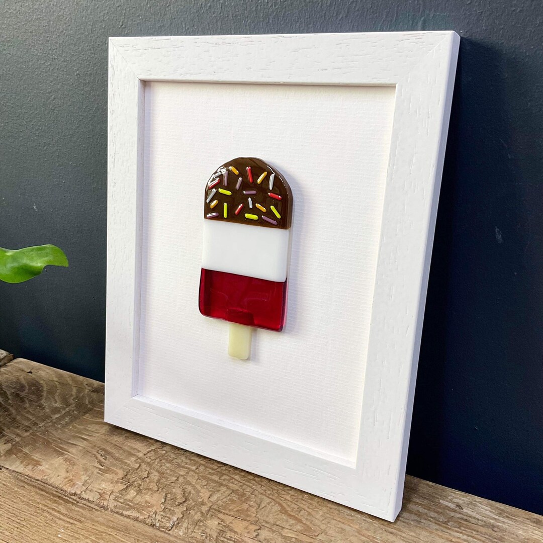 Glass Lolly Wall Art - Framed Fused Glass Fab Lolly Handmade in ...