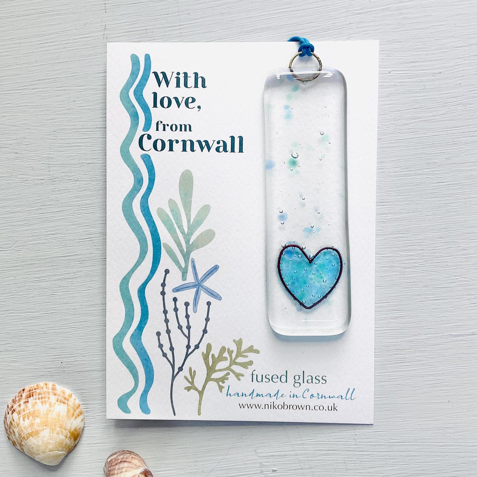 Glass Heart Suncatcher - Fused Glass Heart Hanger With Love, From ...