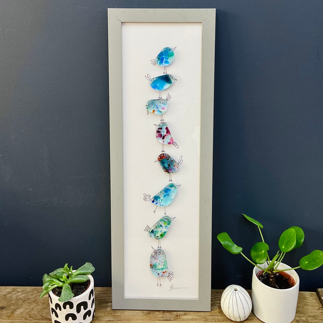 Birds Stack - Bird Family Pebble Picture Made in Cornwall by Niko Brown ...