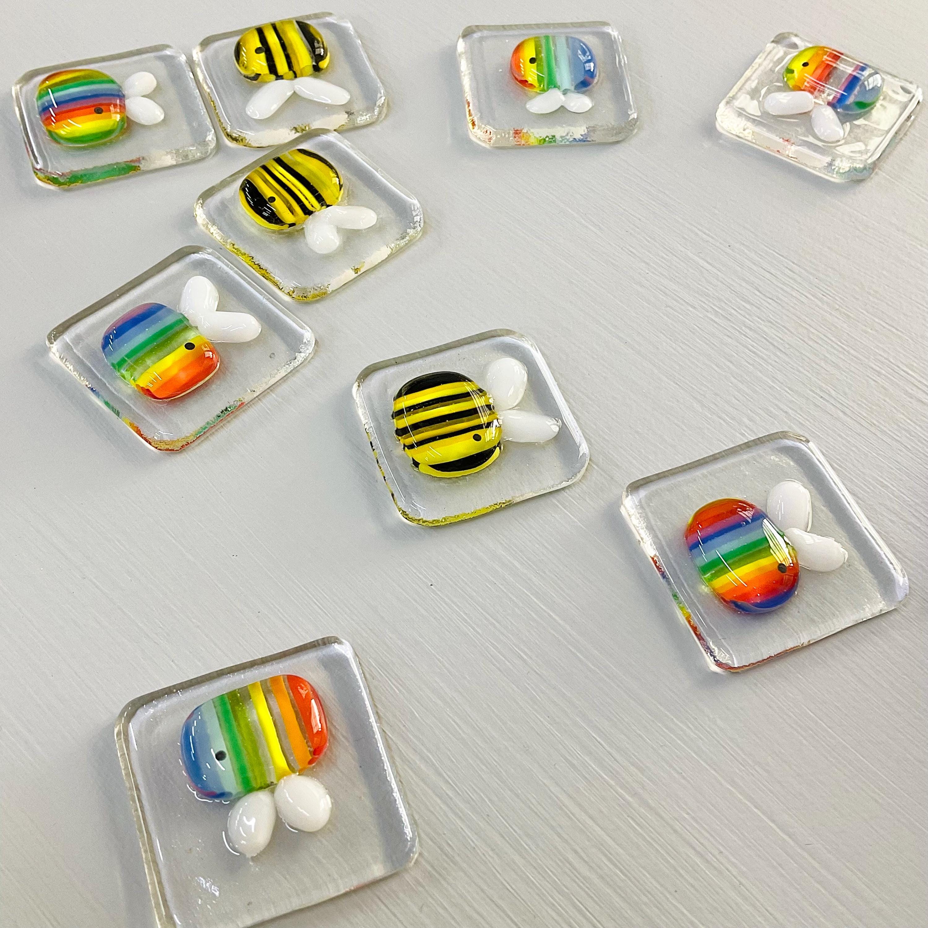 Fused Glass Bumble Bee Gift, Token. Ha-bee Birthday Card. Made in ...