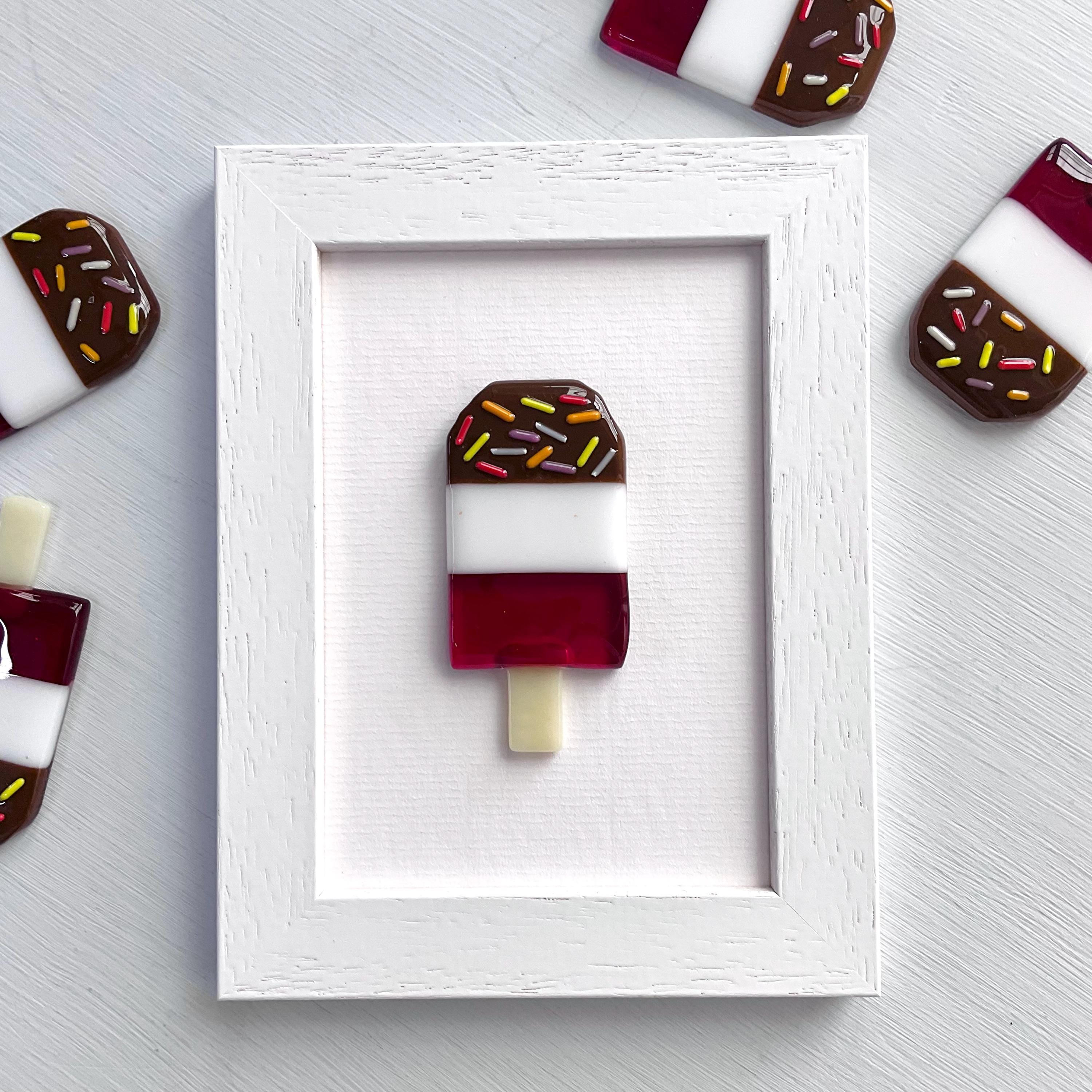 Glass Lolly Wall Art - Framed Fused Glass Fab Lolly Handmade in ...