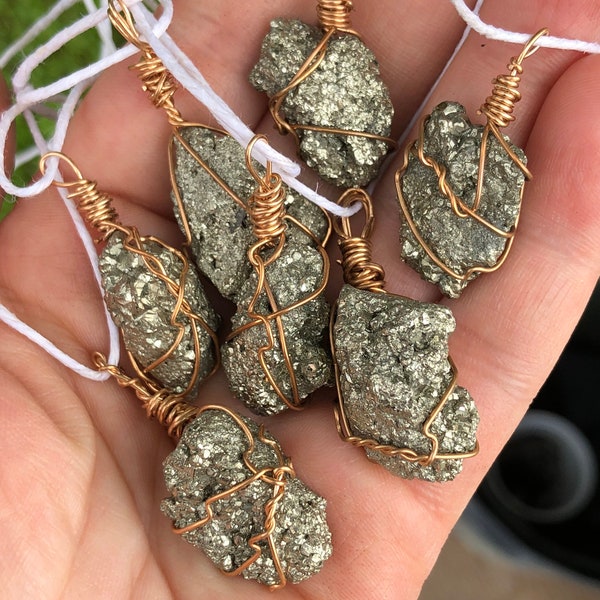 Pyrite Pendant - Etsy