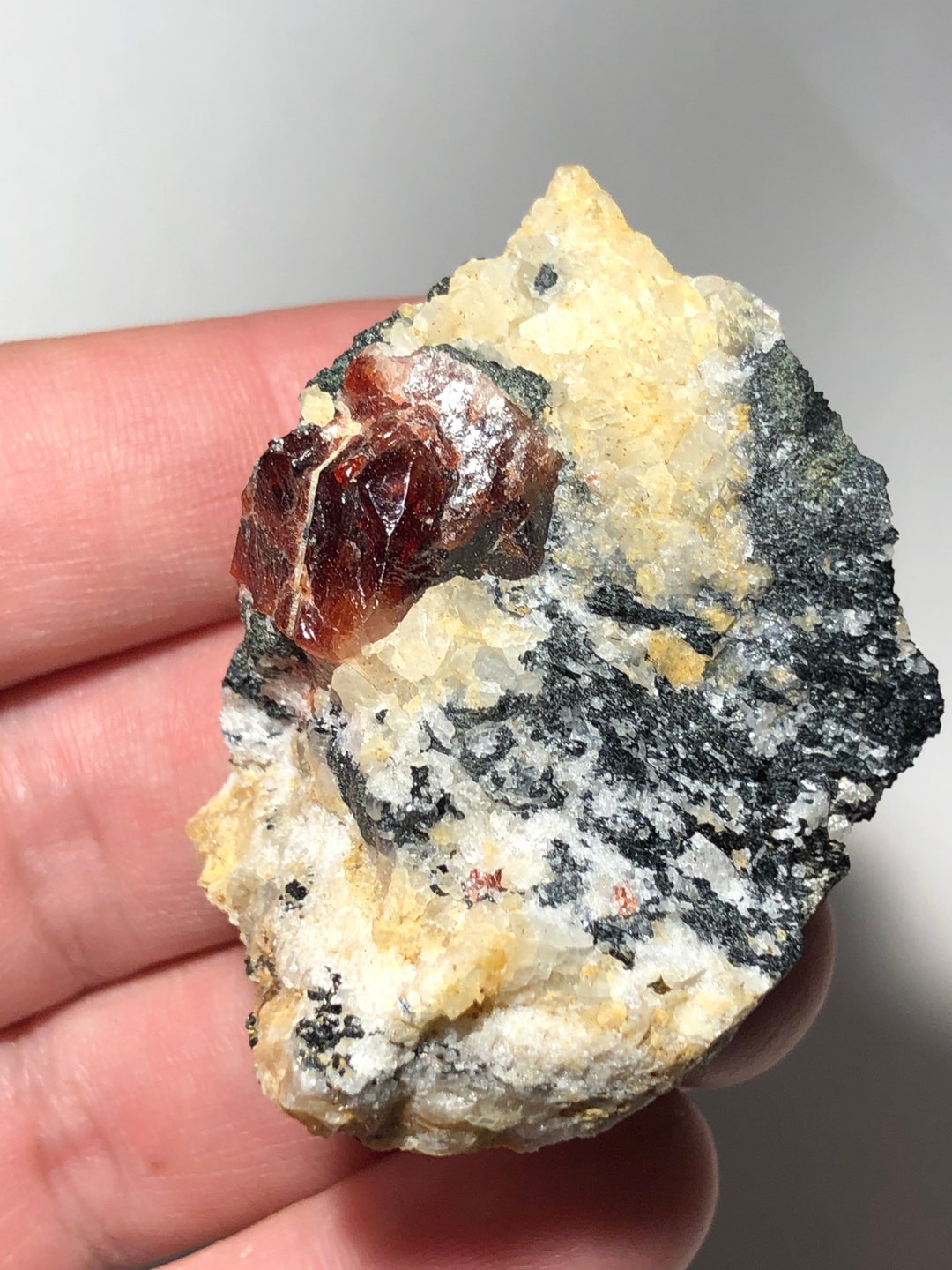 Red Zircon Cystal in Matrix - Etsy