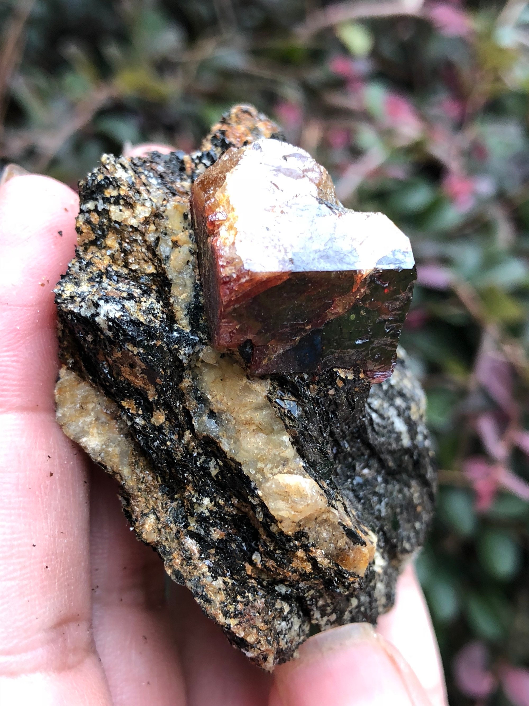 Red Zircon Cystal in Matrix - Etsy