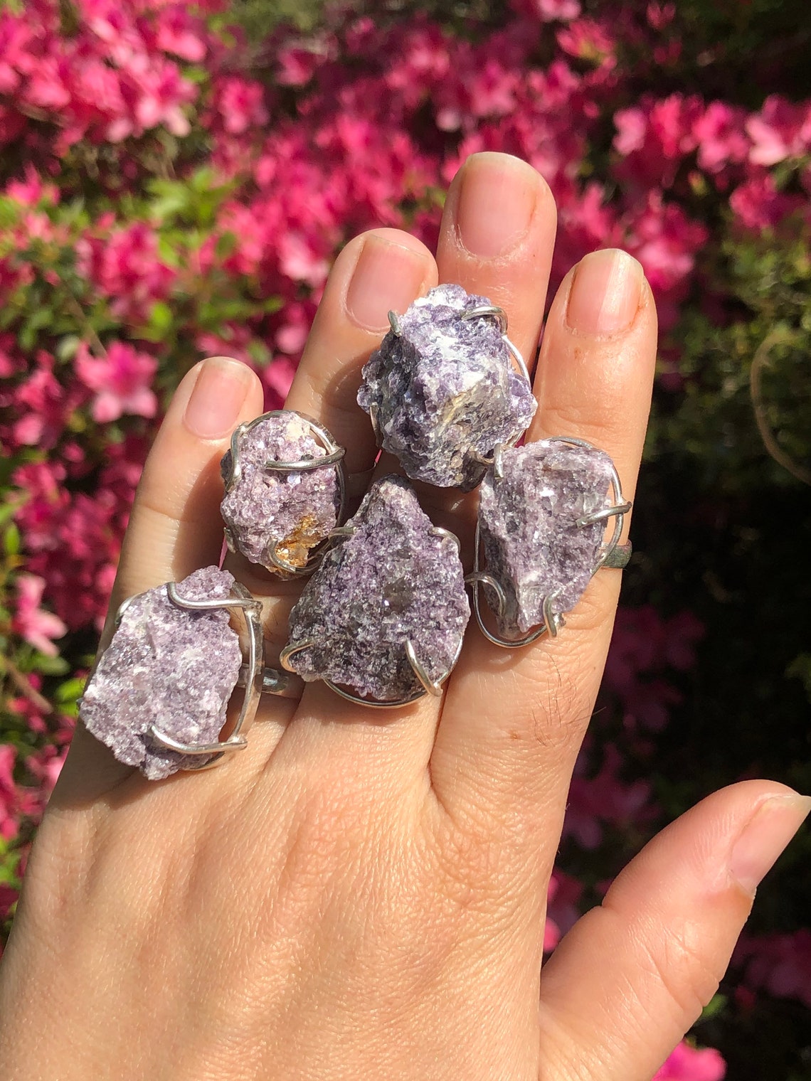 Lepidolite Ring | Etsy