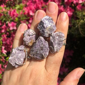 Lepidolite Ring - Etsy