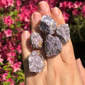 Lepidolite Ring - Etsy