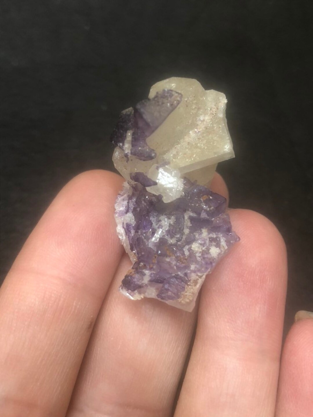 Purple Fluorite W Barite From Blanchard Mine, Bingham New Mexico - Etsy