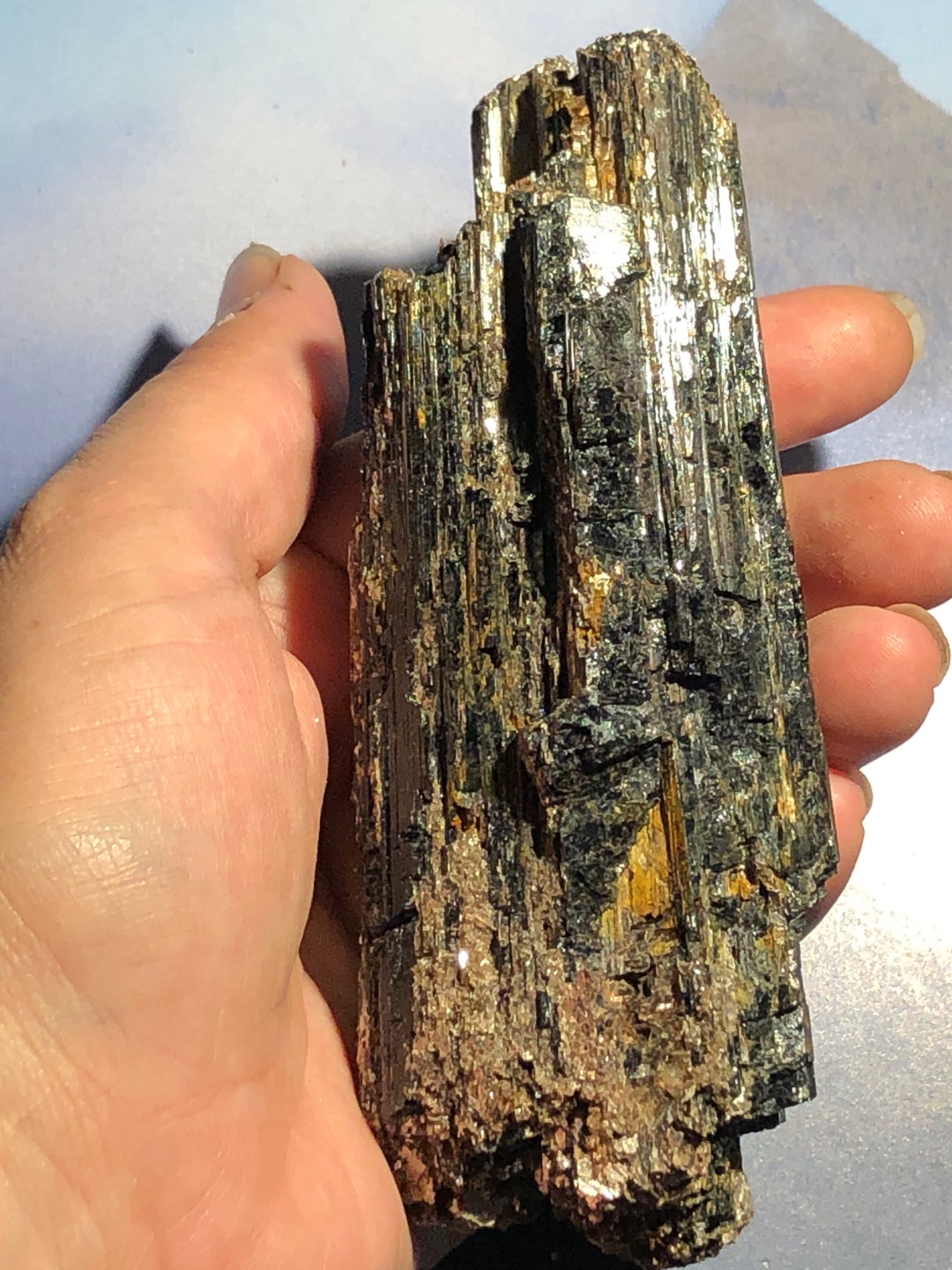 Large Black Tourmaline Cluster - Etsy