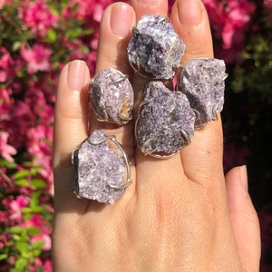 Lepidolite Ring - Etsy
