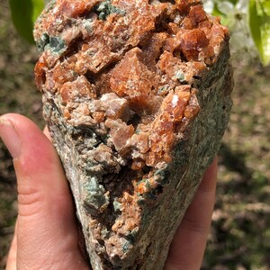 Orange Garnets on Actinolite Matrix, Canada - Etsy