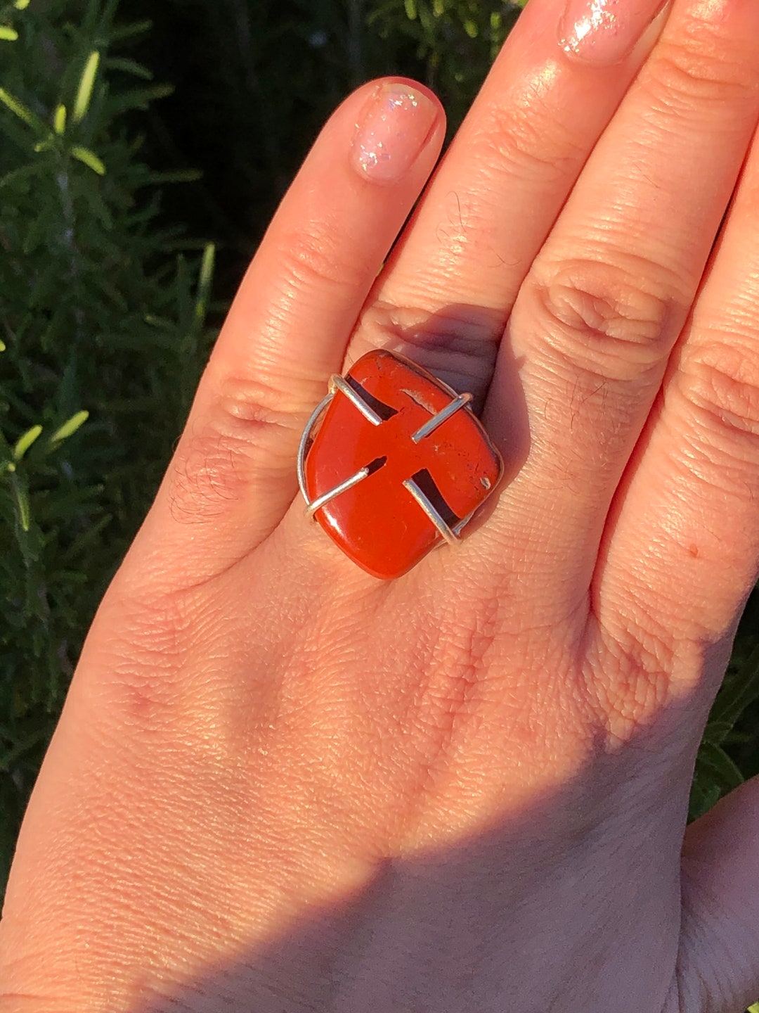 Red Jasper Ring - Etsy