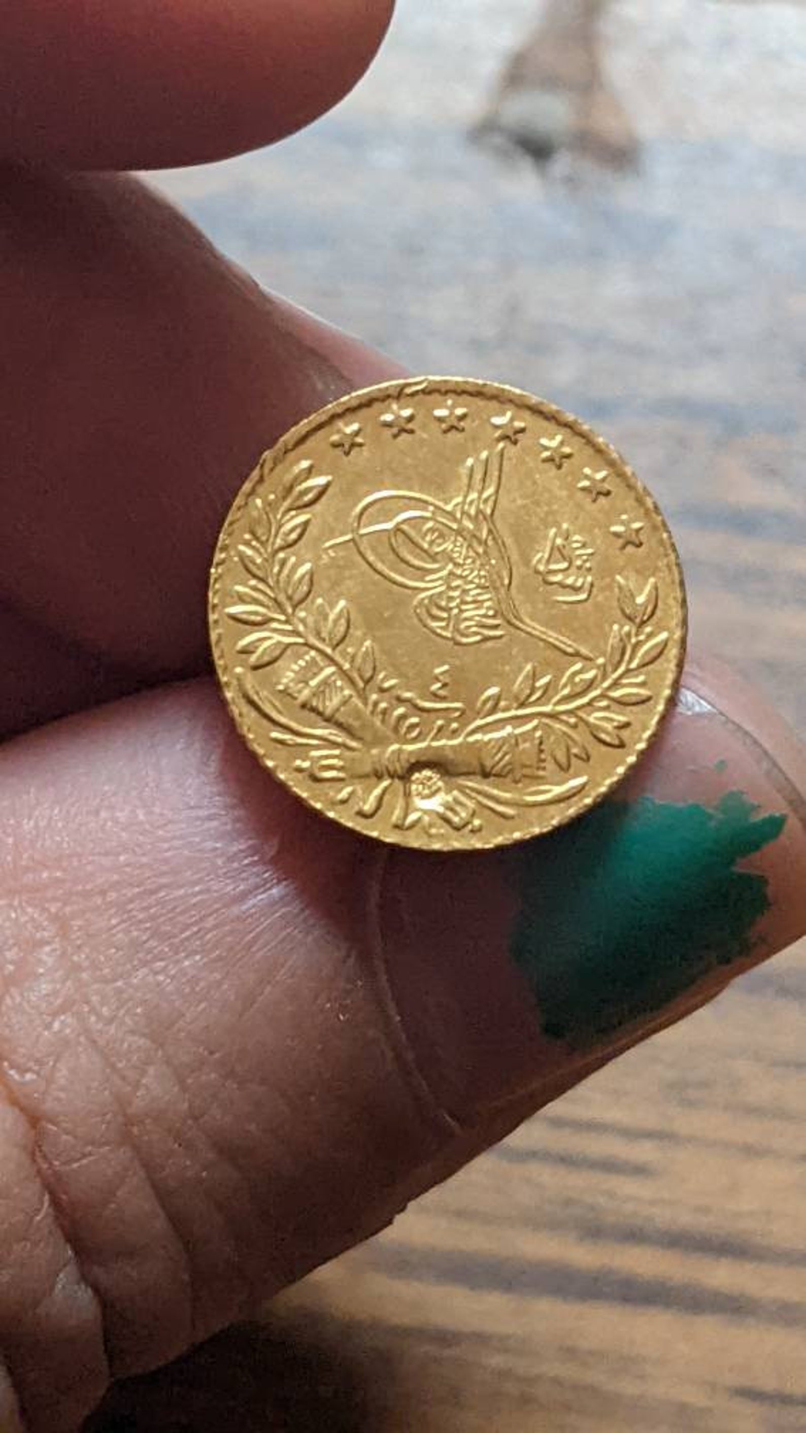 100 Kurush Coin Ottoman Empire 22k Gold Into 22k Gold - Etsy