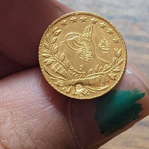 100 Kurush Coin, Ottoman Empire 22k Gold, Into 22k Gold Earrings - Etsy