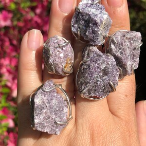 Lepidolite Ring - Etsy