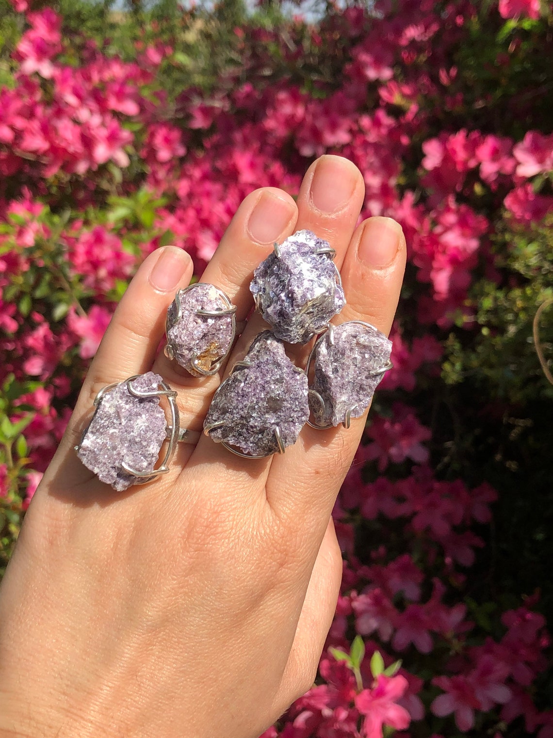 Lepidolite Ring | Etsy