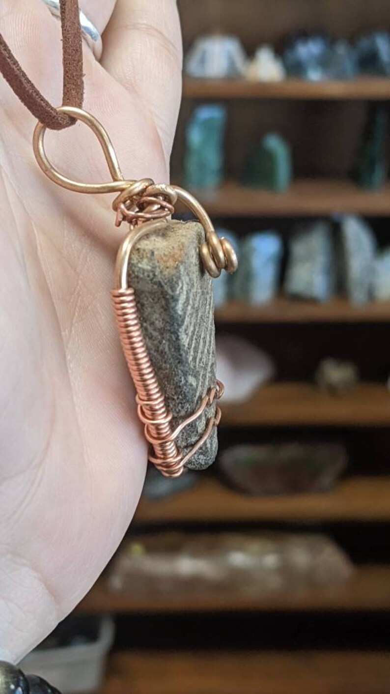 Native American Pottery Shard Wire Wrapped Necklace - Etsy