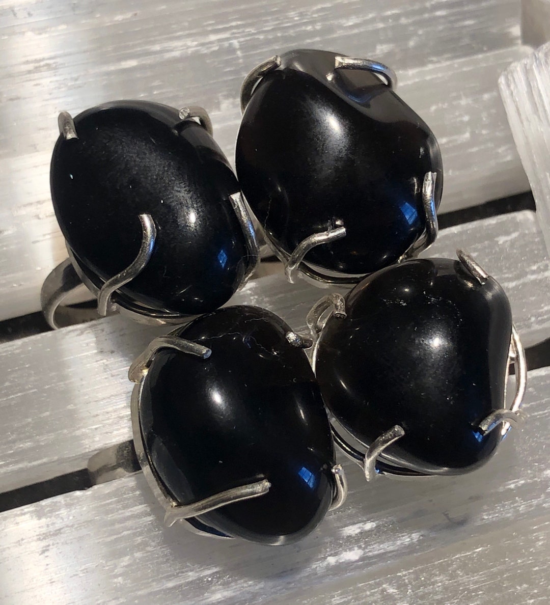 Obsidian Ring - Etsy