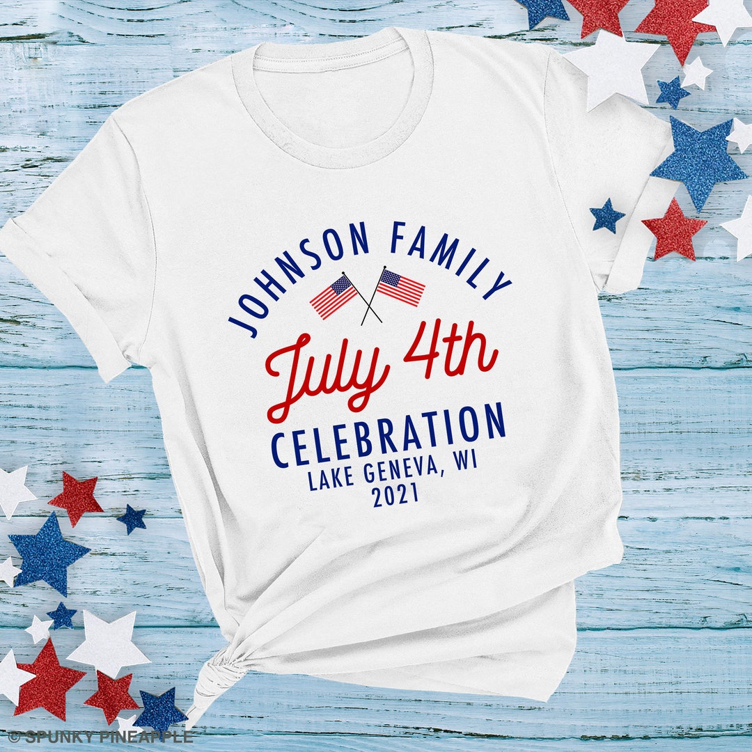 Custom Family July 4th Celebration Shirt, Personalized Fourth of July ...