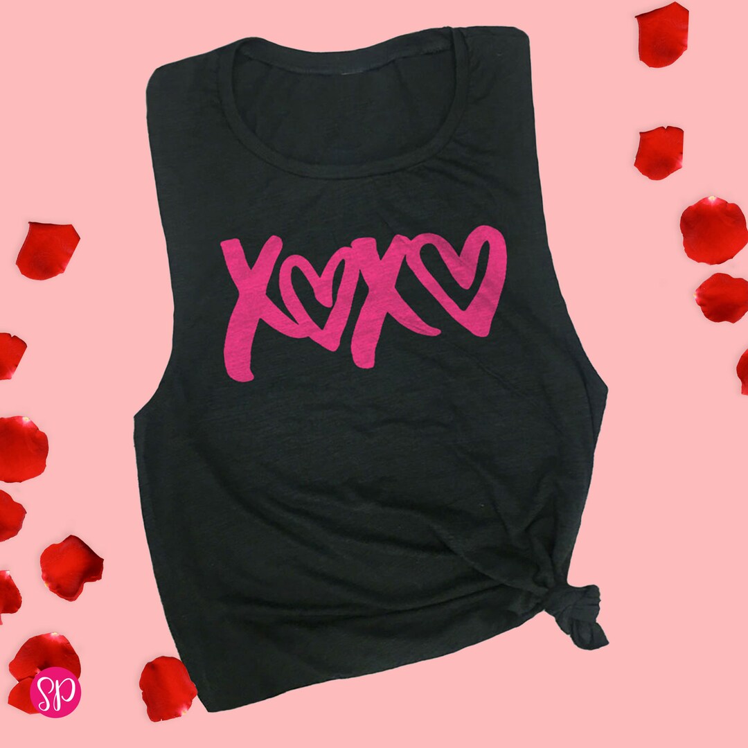 XOXO Muscle Tank, Hugs and Kisses, Heart Tank Tops, Women's Workout ...