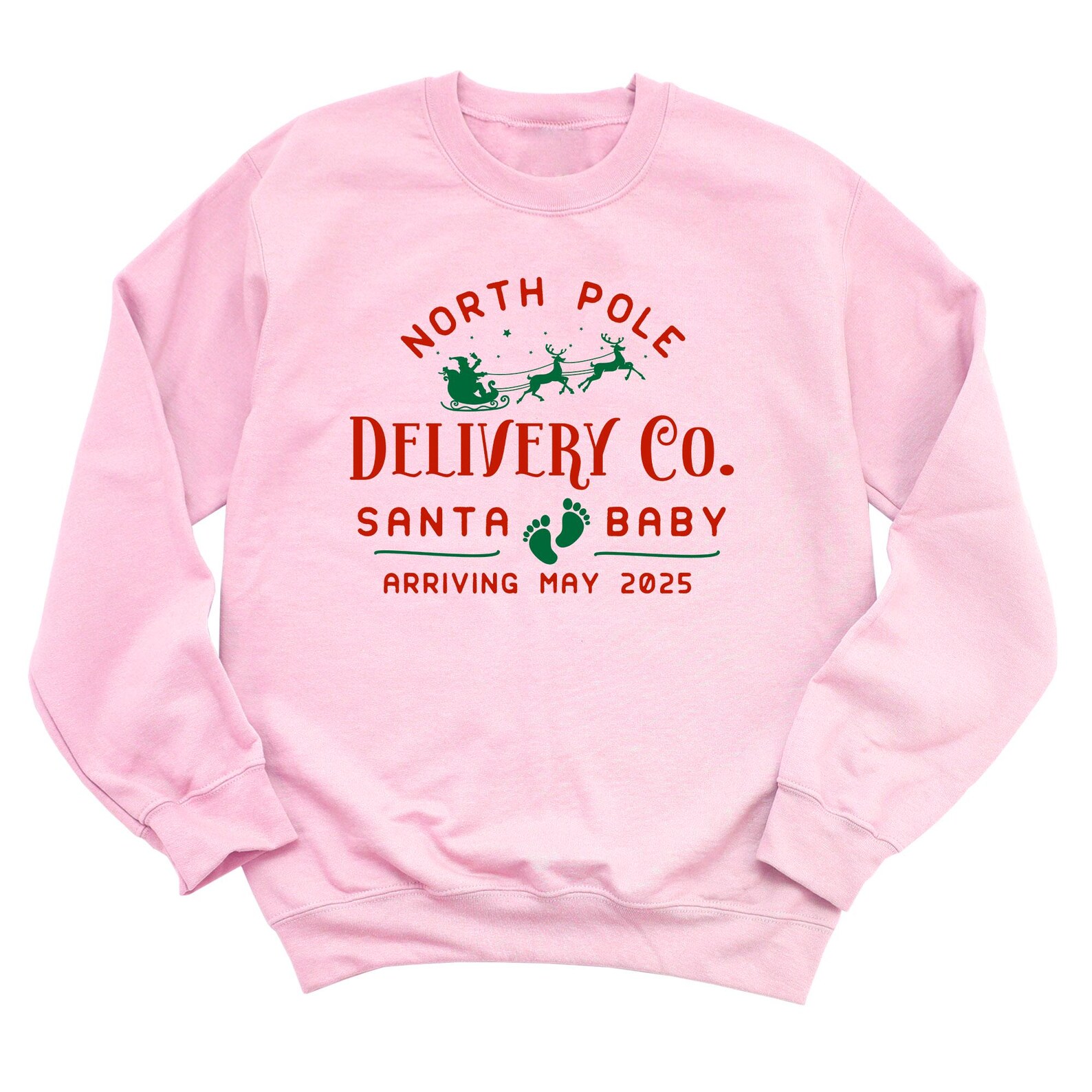 North Pole Delivery Pregnancy Reveal Sweatshirt: Christmas Baby ...