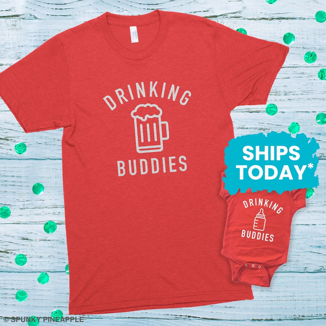 Drinking Buddies Shirt Set, New Dad Gift, Funny Father's Day Matching ...