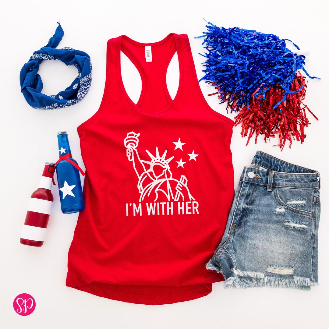 Statue of Liberty Tank Top: Patriotic I'm With Her Graphic Tanks - Etsy