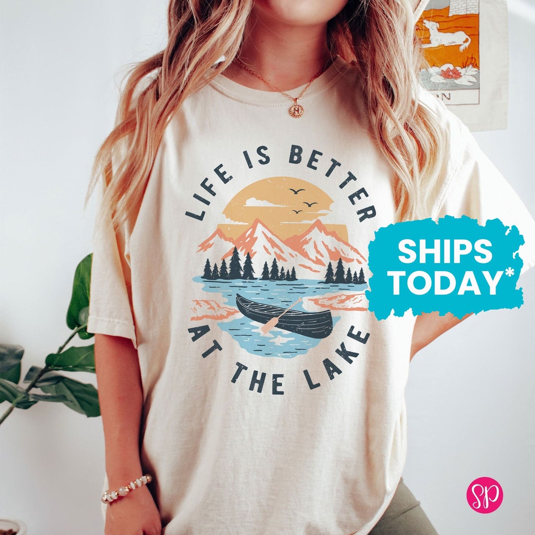 Retro Weekend Lake Shirt, Life is Better at the Lake Oversized Tshirt ...