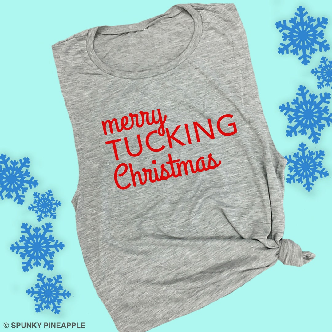 Merry Tucking Christmas Workout Tank: Funny Barre Clothing - Etsy