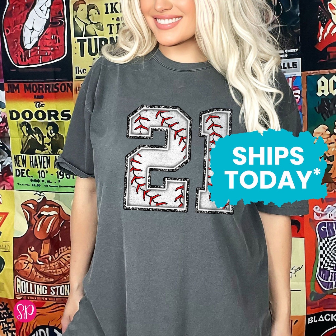 Personalized Game Day T-shirt Distressed Baseball Numbers Comfort ...