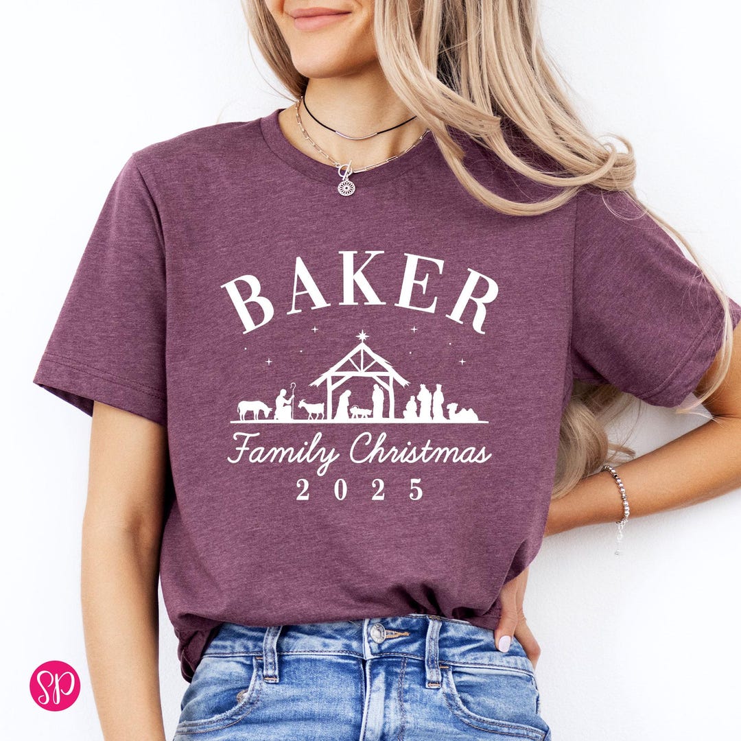 Nativity Family Christmas T-shirt: Religious Holiday Family T-shirts - Etsy