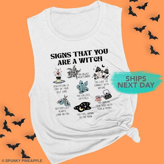 Funny Witch Tank Top Signs That You're a Witch Muscle - Etsy
