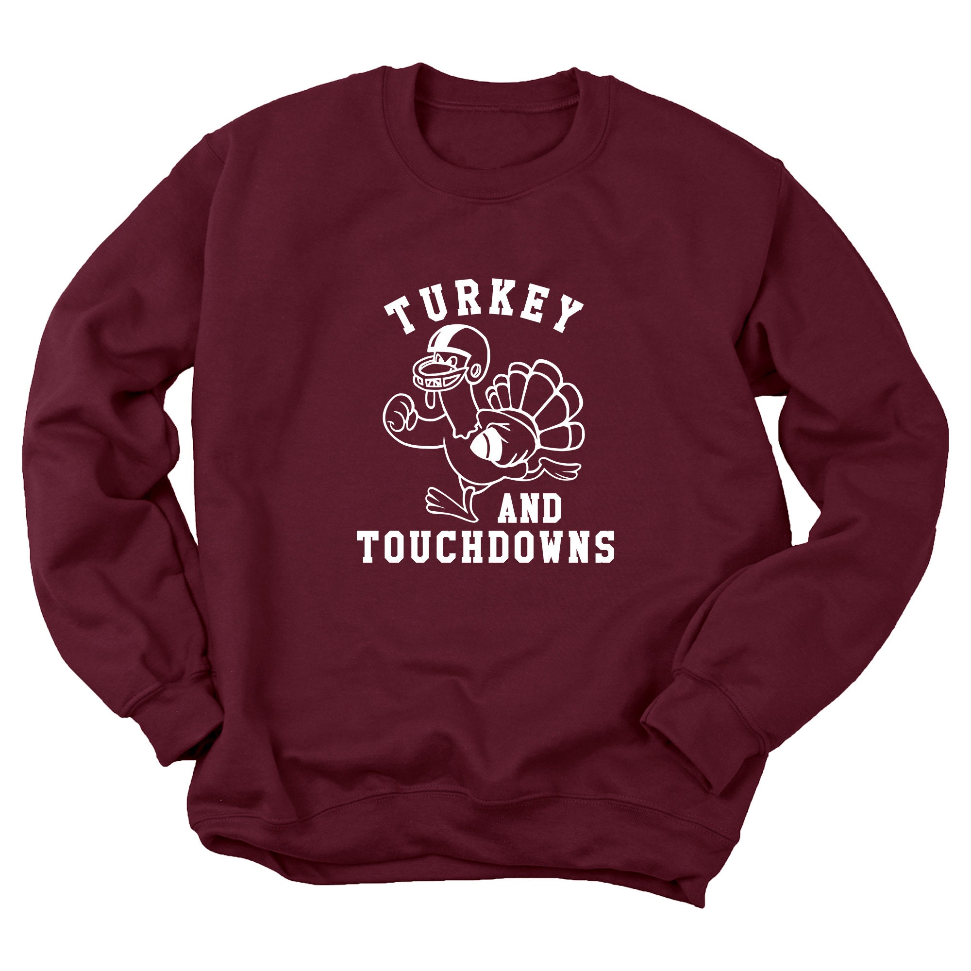 Turkey and Touchdowns Sweatshirt: Thanksgiving Day Football Sweater - Etsy