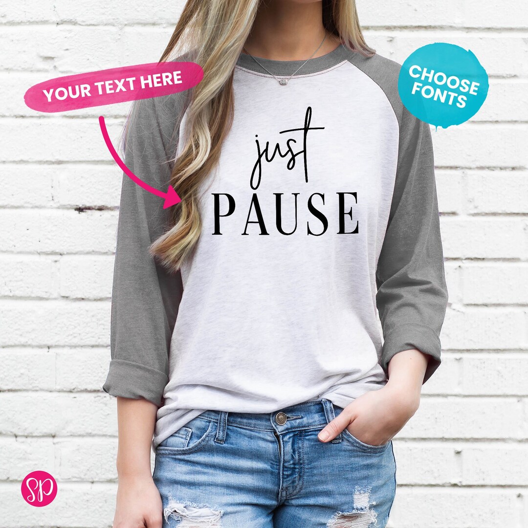 Custom Text Unisex Raglan, Personalized Baseball Tee, Add Your Writing ...