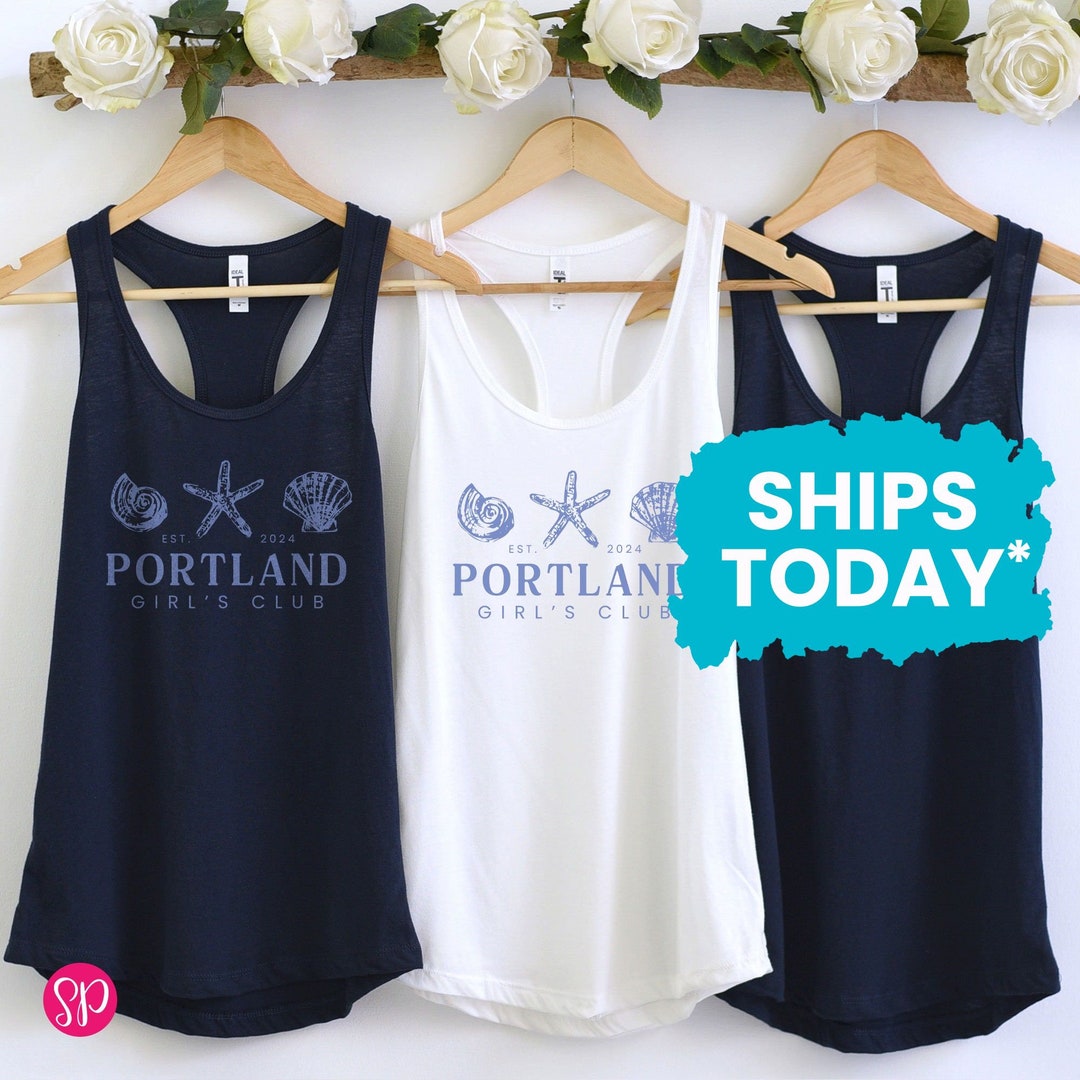 Seashells Girl's Club Tanks for Women, Matching Bachelorette Party Tank ...