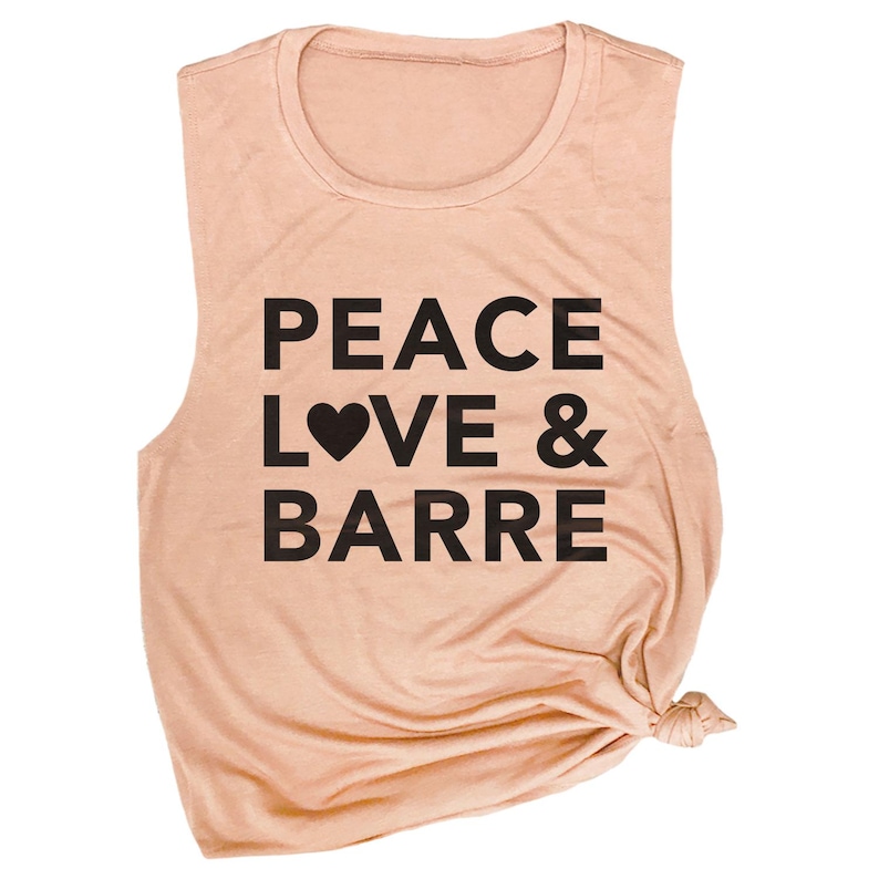 Peace Love Barre Muscle Tank: Women's Workout Gym Shirt - Etsy